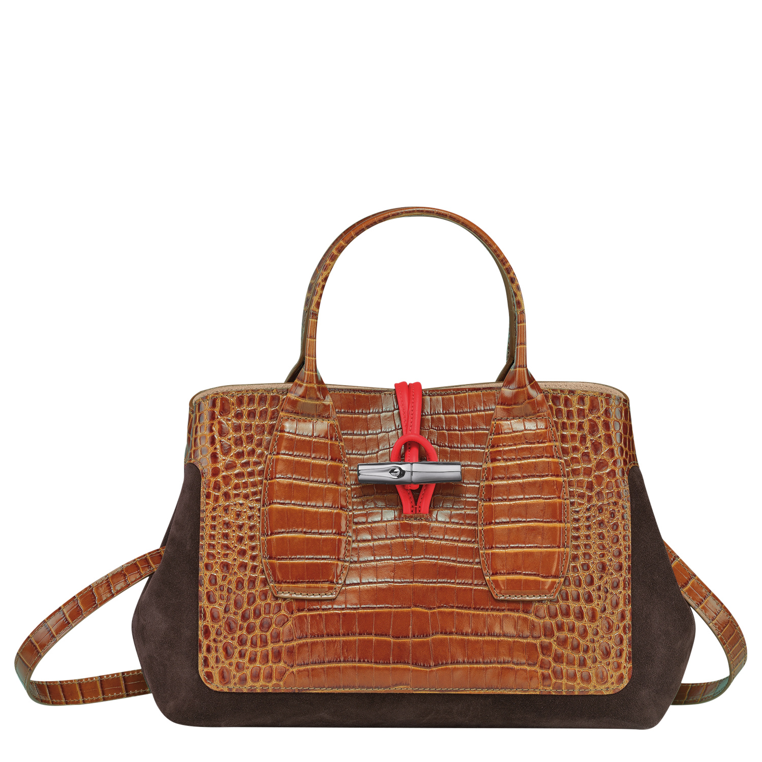 Longchamp Sac Porté Main M Roseau In Cognac | ModeSens