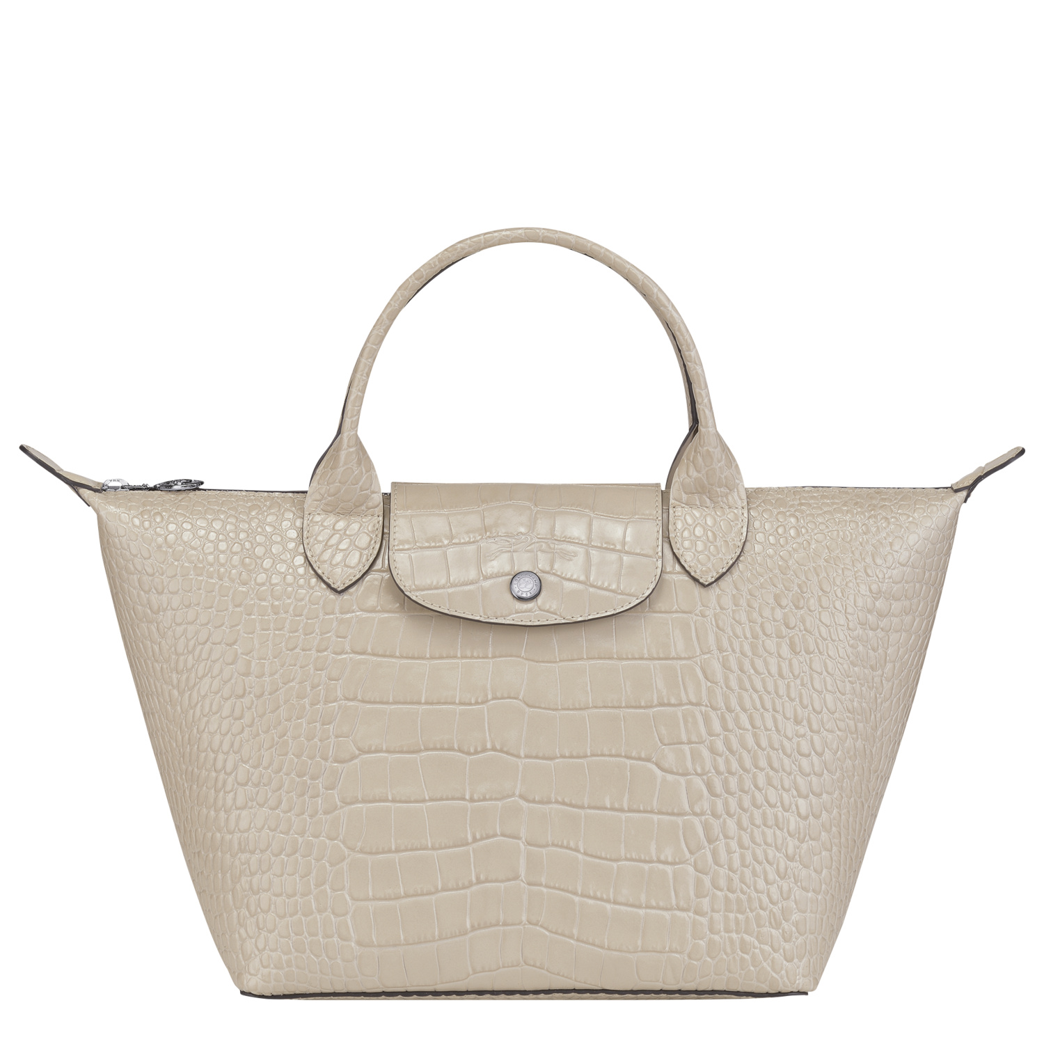 Longchamp Top Handle Bag S Le Pliage Cuir In Chalk | ModeSens